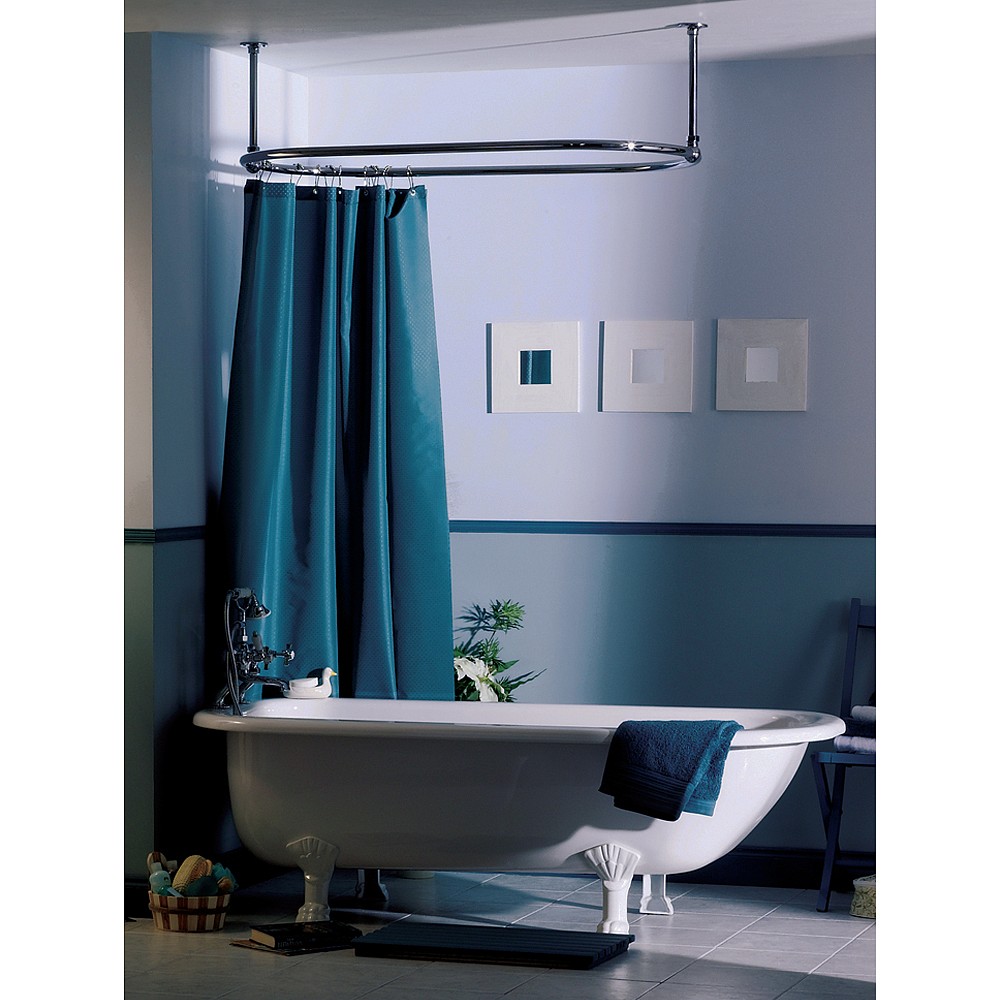 C.P. Hart Traditional Brass Shower Curtain Rail