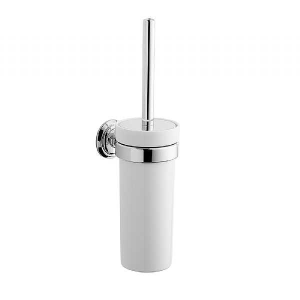 C.P. Hart Epoch Wall Mounted White Ceramic Toilet Brush Set Toilet Brush Holders CP Hart