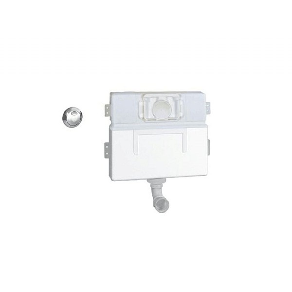 Grohe Eau2 Dual Flush Concealed Cistern and Chrome Push Button | Toilet ...