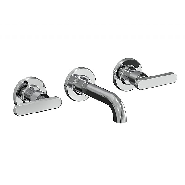 C.P. Hart Park Lane Wall-Mounted Three Hole Basin Mixer 150mm Spout ...