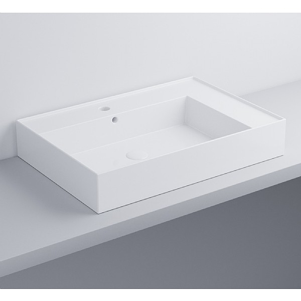 Cielo Enjoy Rectangular Wall-Mounted Basin 700mm | Bathroom Washbasins ...