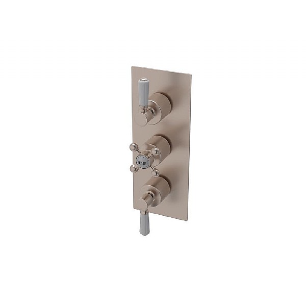 C.P. Hart Waterloo Thermostatic Three Outlets Triple Control Shower ...