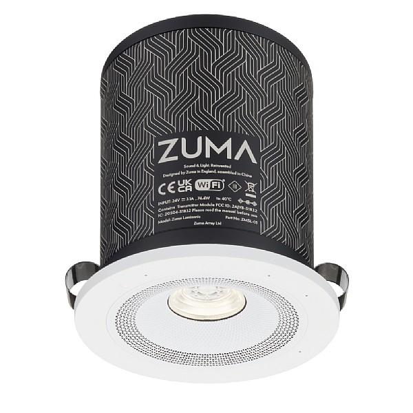 Zuma Lumisonic Speaker Light with Round Smart Voice Bezel | Bathroom ...