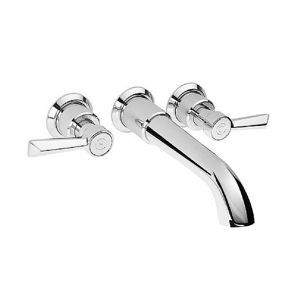 C.P. Hart Epoch Lever Wall-Mounted 3-Piece Bath Mixer 185-215mm Spout ...