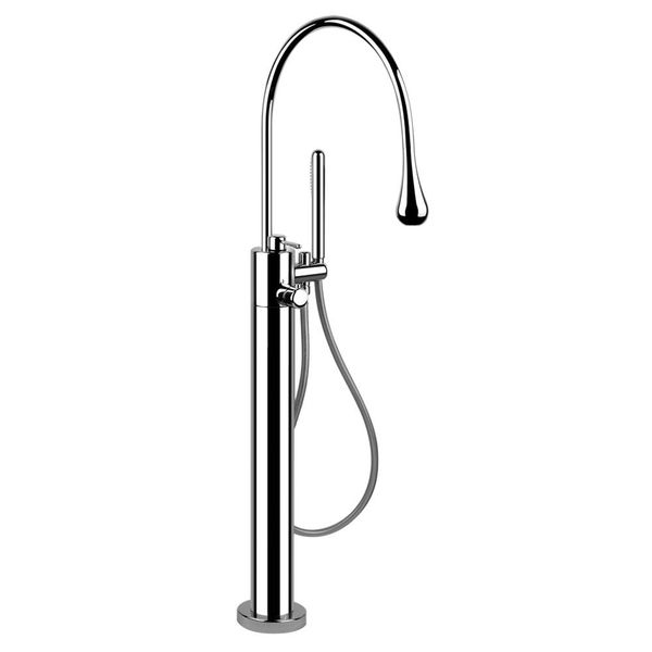 Gessi Goccia Thermostatic Freestanding Bath Shower Mixer | Traditional ...